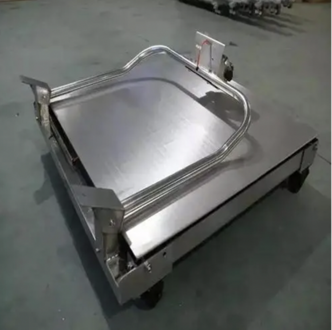 1x1m 1ton Platform Floor Scale Digital Weighing Scales With Wheels ...