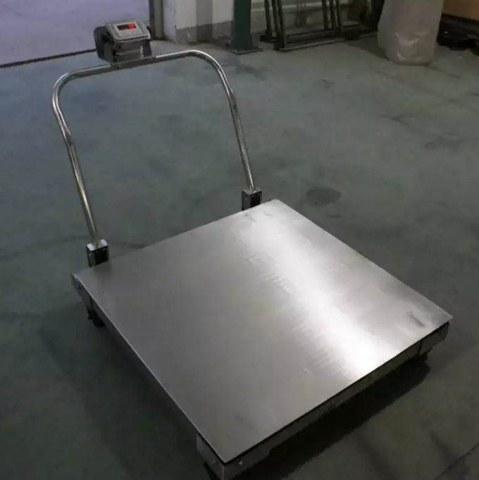 1x1m 1ton Platform Floor Scale Digital Weighing Scales With Wheels ...