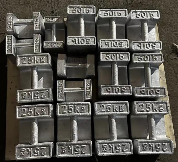 Standard Cast Iron Test Weights 25lb 50lb Rectangular Weight Elevator ...