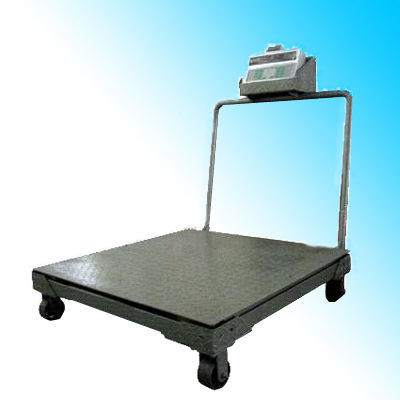 1x1m 1ton Platform Floor Scale Digital Weighing Scales With Wheels ...