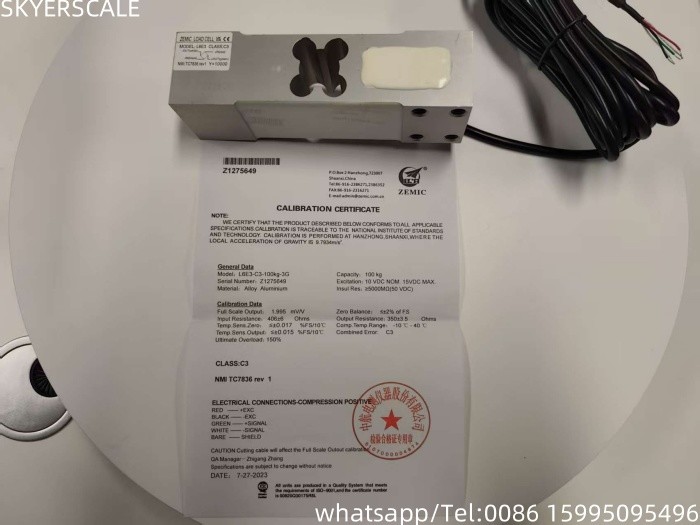 100kg Load Sensor Cells Zemic Brand For Industrial Weighing Platform ...