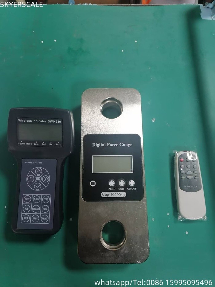Wireless Tension Load Cell Crane Hanging Scales 10000kg In Sea Port Factory