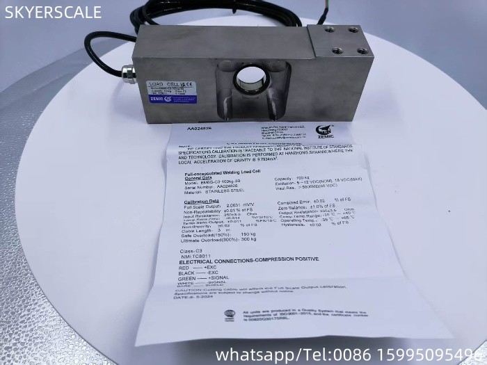 BM6G 100kg ~ 500kg Load Cell ZEMIC Single Point Sensor OIML NETP Force ...